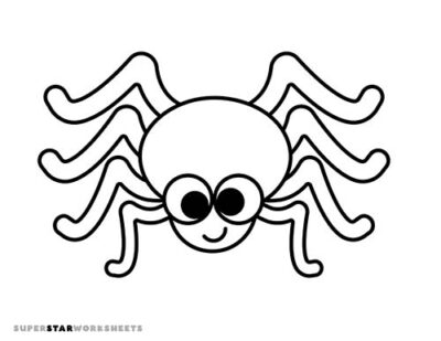Spider Template (Free Printables) - Superstar Worksheets