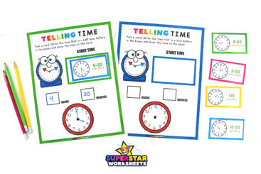 Telling Time Games - Superstar Worksheets