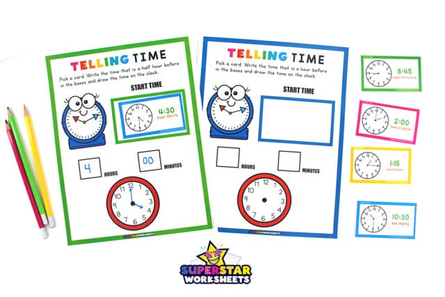 Telling Time Games - Superstar Worksheets