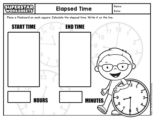 Elapsed Time Worksheets - Superstar Worksheets