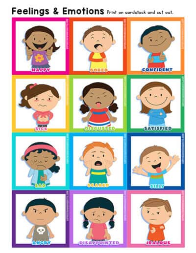 Feelings Chart - Superstar Worksheets