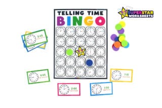 Telling Time Bingo - Superstar Worksheets