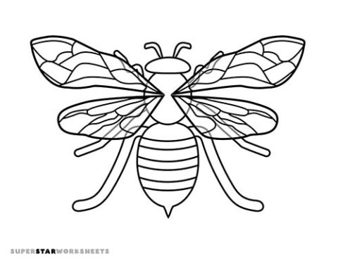 Bee Template (Free Printables) - Superstar Worksheets