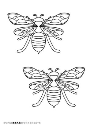 Bee Template (Free Printables) - Superstar Worksheets