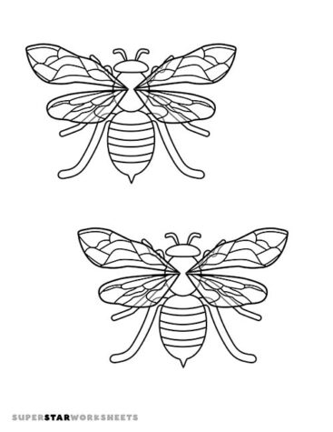 Bee Template (Free Printables) - Superstar Worksheets