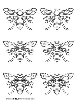 Bee Template (Free Printables) - Superstar Worksheets