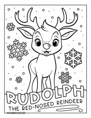 Reindeer Coloring Pages (Free Printables) - Superstar Worksheets