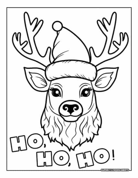 Reindeer Coloring Pages (Free Printables) - Superstar Worksheets