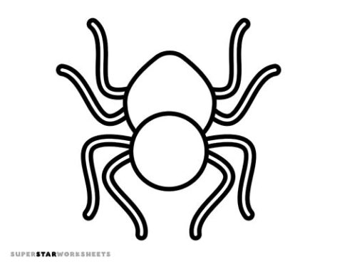 Spider Template (Free Printables) - Superstar Worksheets