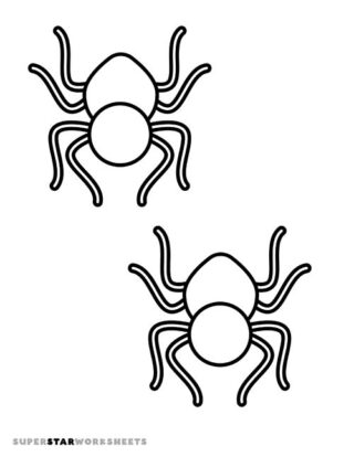 Spider Template (Free Printables) - Superstar Worksheets