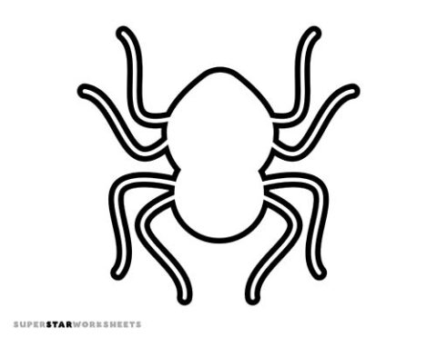 Spider Template (Free Printables) - Superstar Worksheets