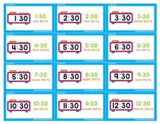 Telling Time Flashcards - Superstar Worksheets