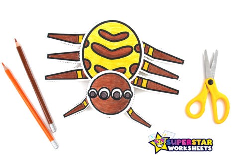 Spider Template (Free Printables) - Superstar Worksheets