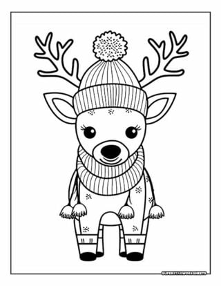 Reindeer Coloring Pages (Free Printables) - Superstar Worksheets