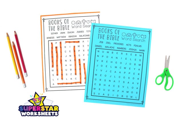 Books of the Bible Word Search - Superstar Worksheets