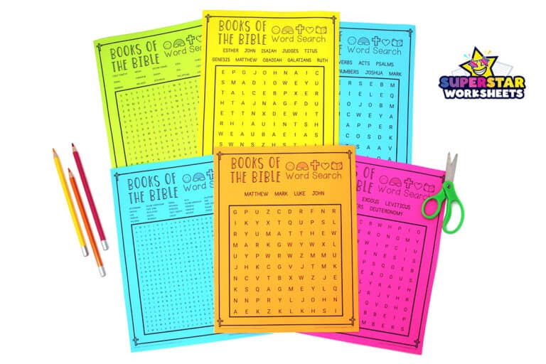 Books of the Bible Word Search - Superstar Worksheets