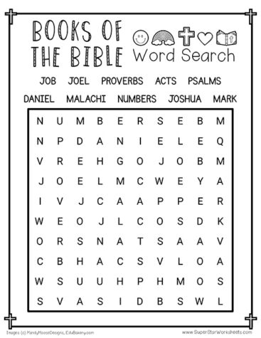 Books of the Bible Word Search - Superstar Worksheets