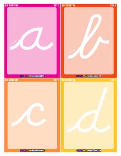 Cursive Alphabet - Superstar Worksheets