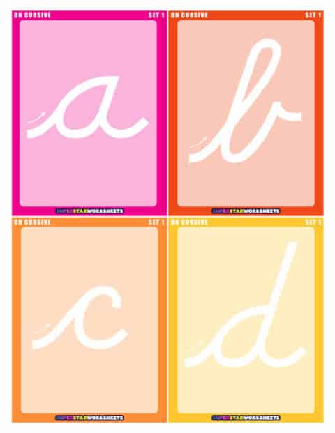 Cursive Alphabet - Superstar Worksheets