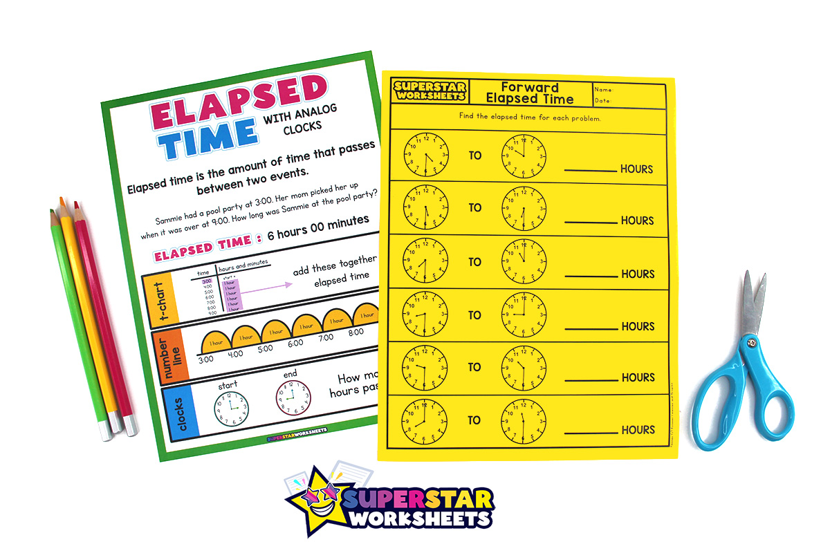 Elapsed Time Worksheets - Superstar Worksheets