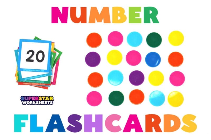 Number Flashcards - Superstar Worksheets