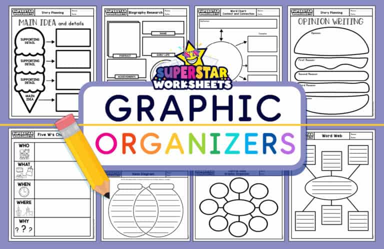 Graphic Organizers (Free Printables) - Superstar Worksheets