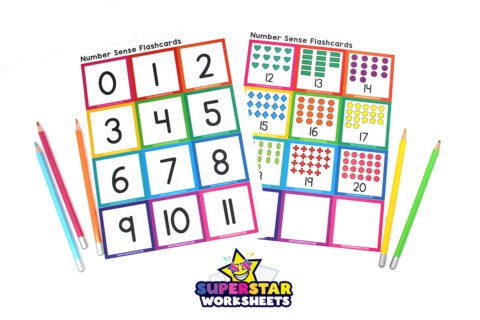 Number Sense Flashcards - Superstar Worksheets