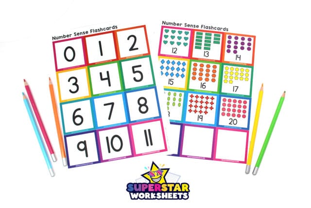 Number Sense Flashcards - Superstar Worksheets