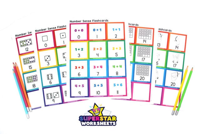 Number Sense Flashcards - Superstar Worksheets