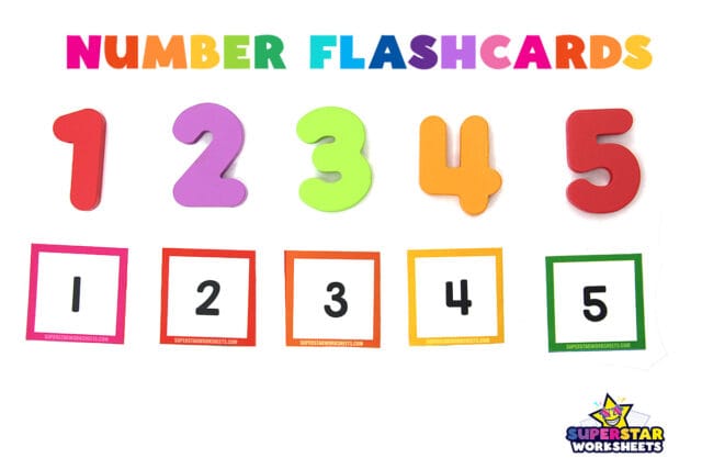 Number Flashcards - Superstar Worksheets