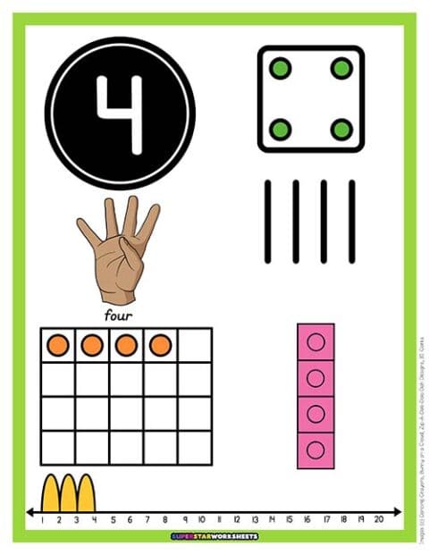 Number Sense Charts - Superstar Worksheets