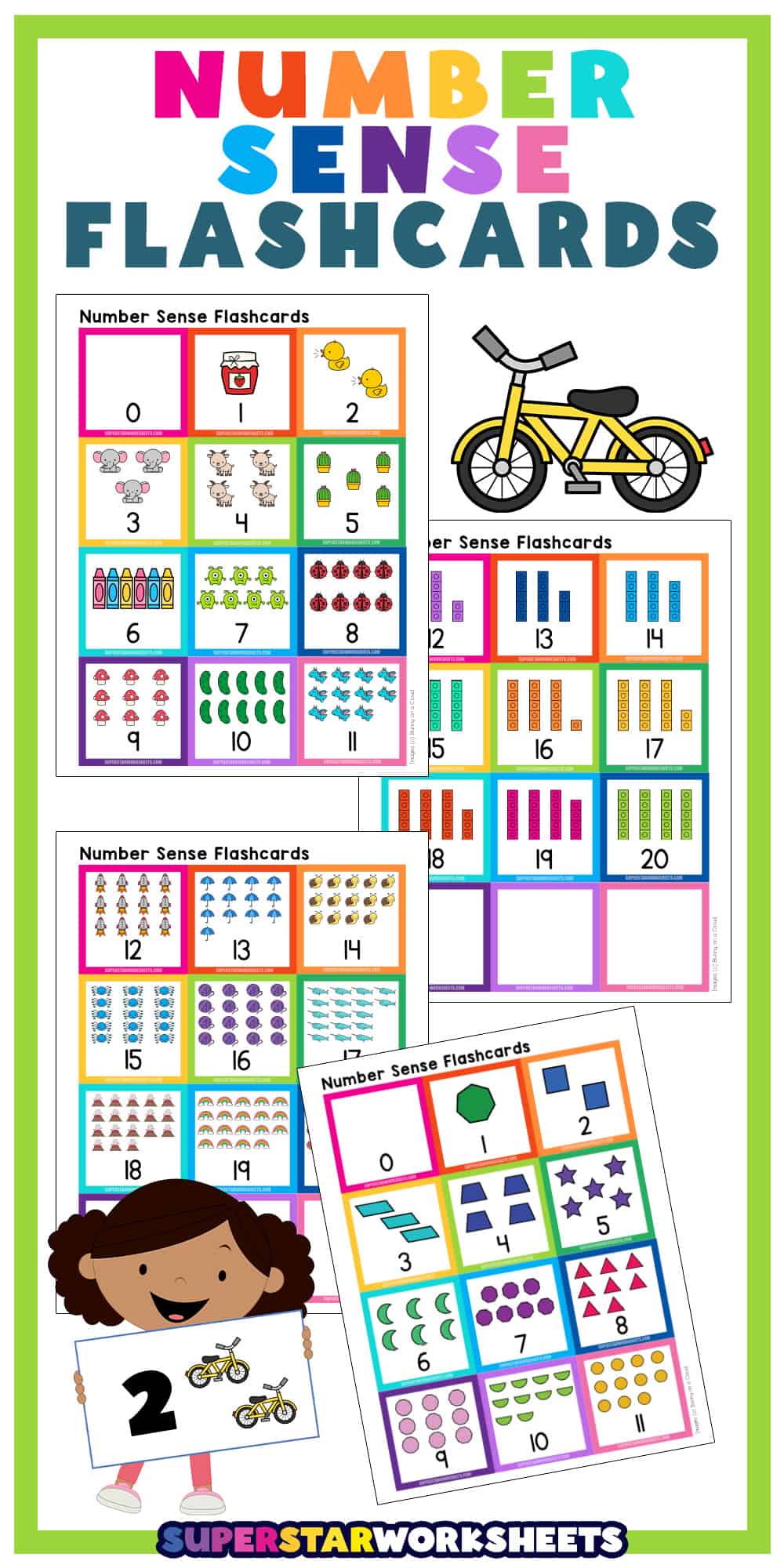 Number Sense Flashcards - Superstar Worksheets