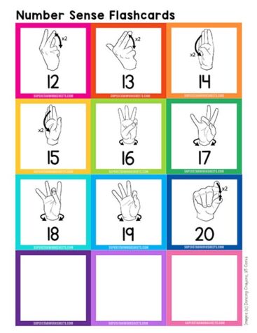 Number Sense Flashcards - Superstar Worksheets