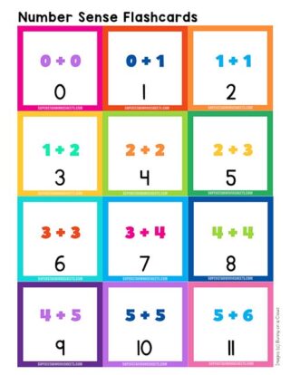 Number Sense Flashcards - Superstar Worksheets