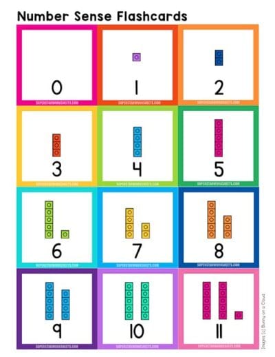 Number Sense Flashcards - Superstar Worksheets