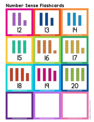 Number Sense Flashcards - Superstar Worksheets