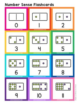 Number Sense Flashcards - Superstar Worksheets