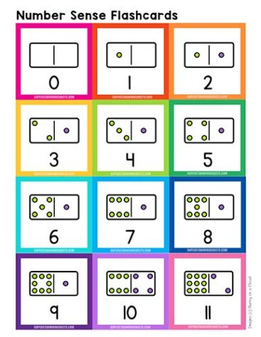 Number Sense Flashcards - Superstar Worksheets