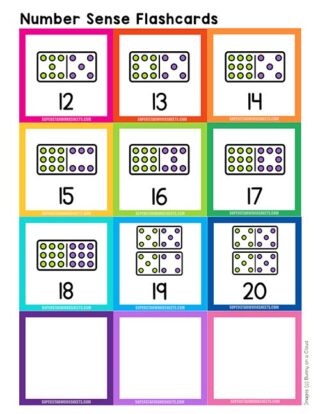 Number Sense Flashcards - Superstar Worksheets
