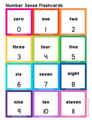 Number Sense Flashcards - Superstar Worksheets