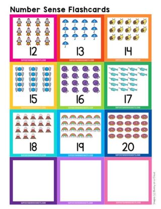 Number Sense Flashcards - Superstar Worksheets