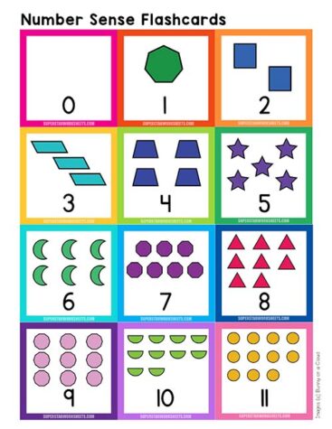 Number Sense Flashcards - Superstar Worksheets