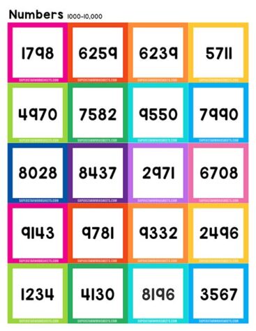 Number Flashcards - Superstar Worksheets