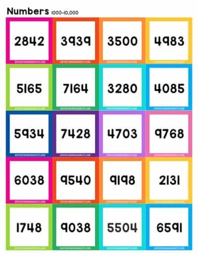 Number Flashcards - Superstar Worksheets