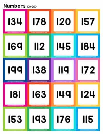 Number Flashcards - Superstar Worksheets