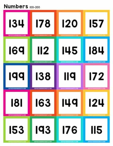Number Flashcards - Superstar Worksheets