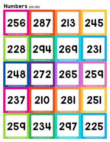 Number Flashcards - Superstar Worksheets