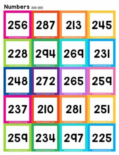 Number Flashcards - Superstar Worksheets