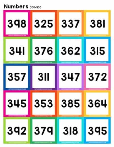 Number Flashcards - Superstar Worksheets