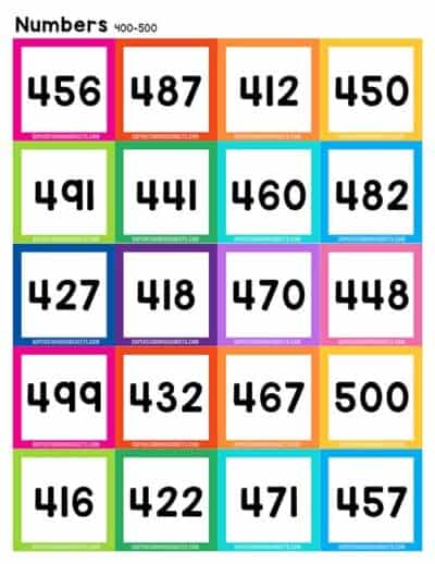 Number Flashcards - Superstar Worksheets